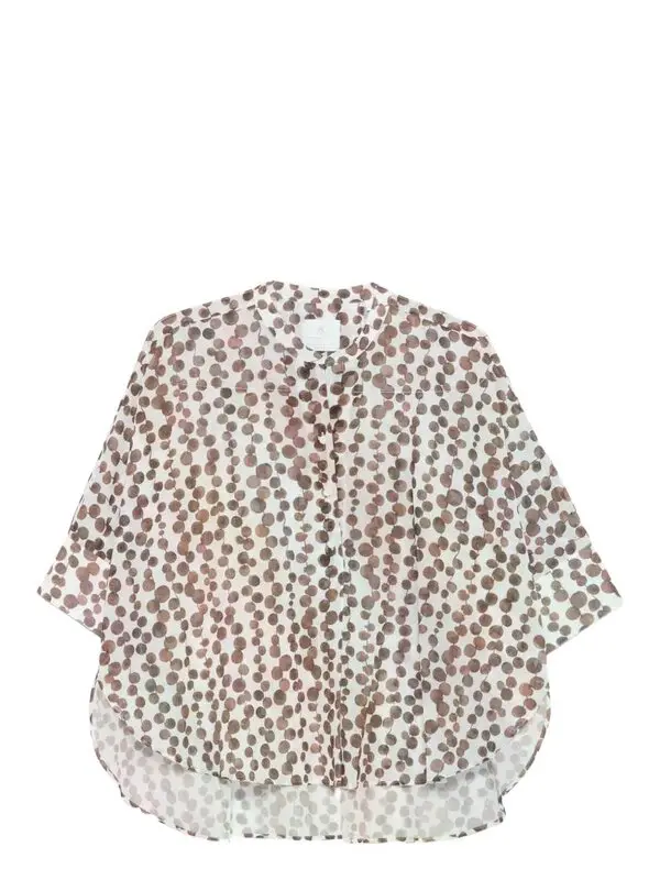 TRAME AUREE Polka Dot Print Blouse - White