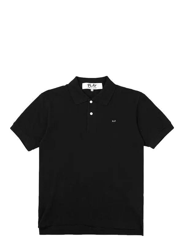 Play Comme Des Garcon Small Heart Polo Shirt - Black