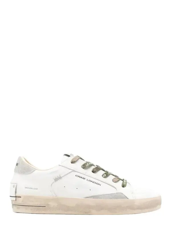 CRIME LONDON Sk8 Deluxe Lace-up Sneakers - White