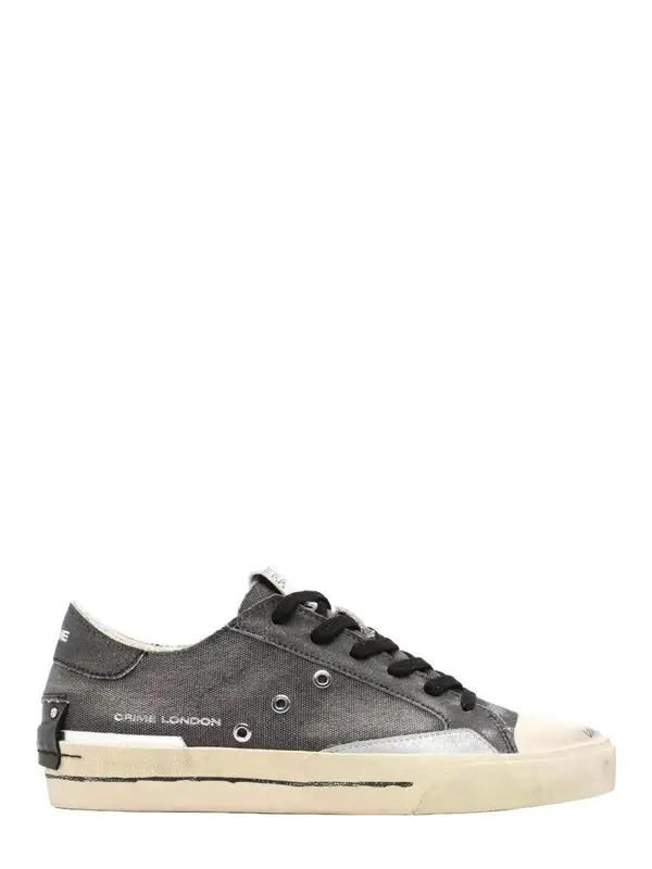 CRIME LONDON Recut Leather Sneakers - Grey