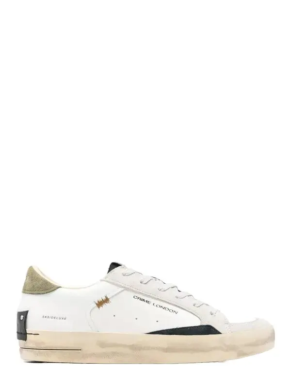 CRIME LONDON Sk8 Deluxe Leather Sneakers - White