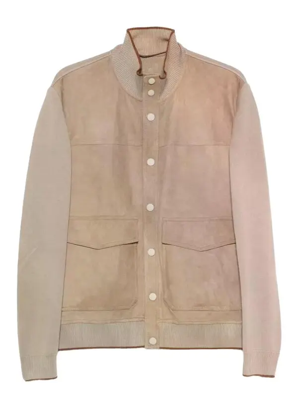 Canali Patch-pocket Bomber Jacket - Neutrals