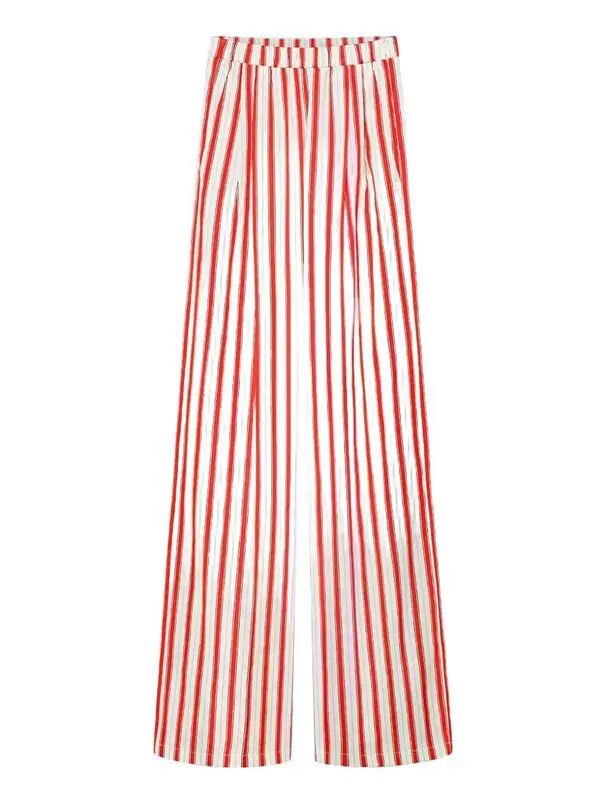FORTE_FORTE Striped Trousers - White
