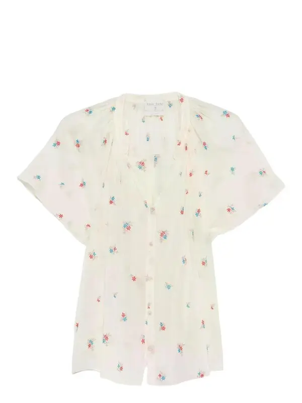 FORTE_FORTE Floral Buttoned Shirt - Neutrals
