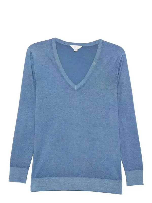 Malo V-neck Cashmere Sweater - Blue