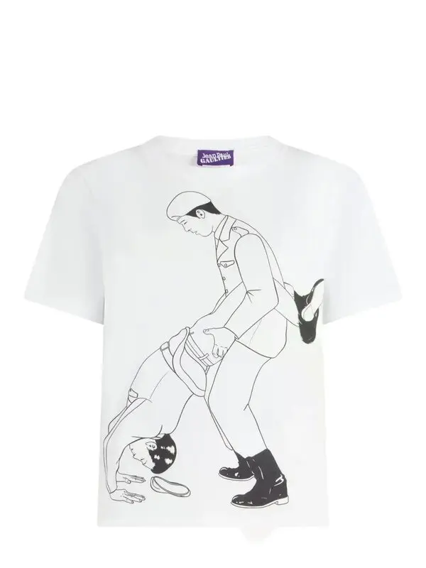 JEAN PAUL GAULTIER Printed Short Sleeve T-shirt - White