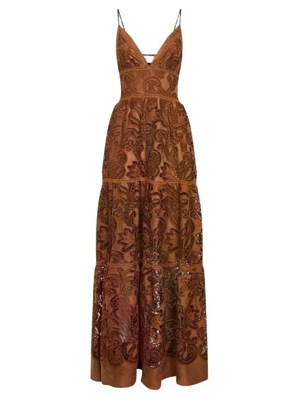 ERMANNO FIRENZE A-line Paisley Dress - Brown