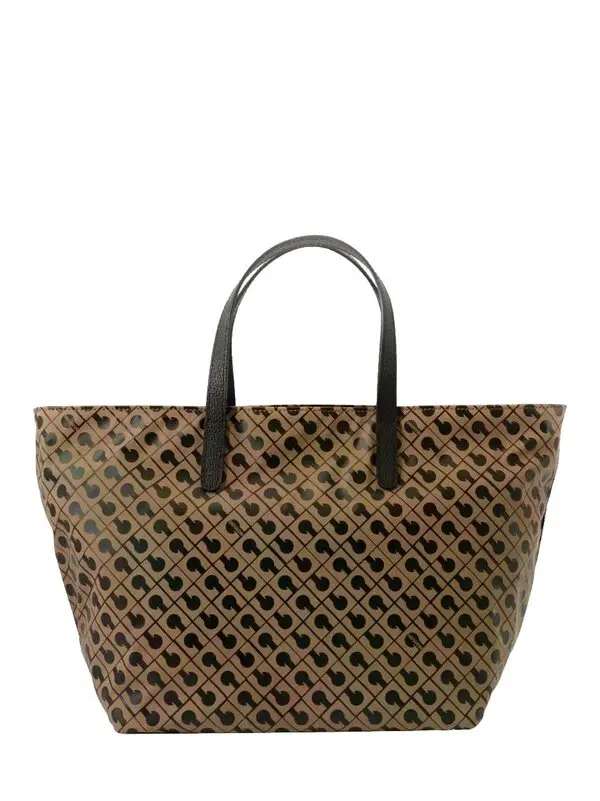 GHERARDINI Patterned Handle Tote Bag - Neutrals