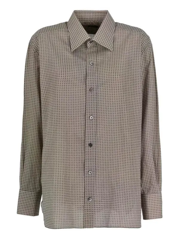 TOM FORD Circle Print Shirt - Neutrals