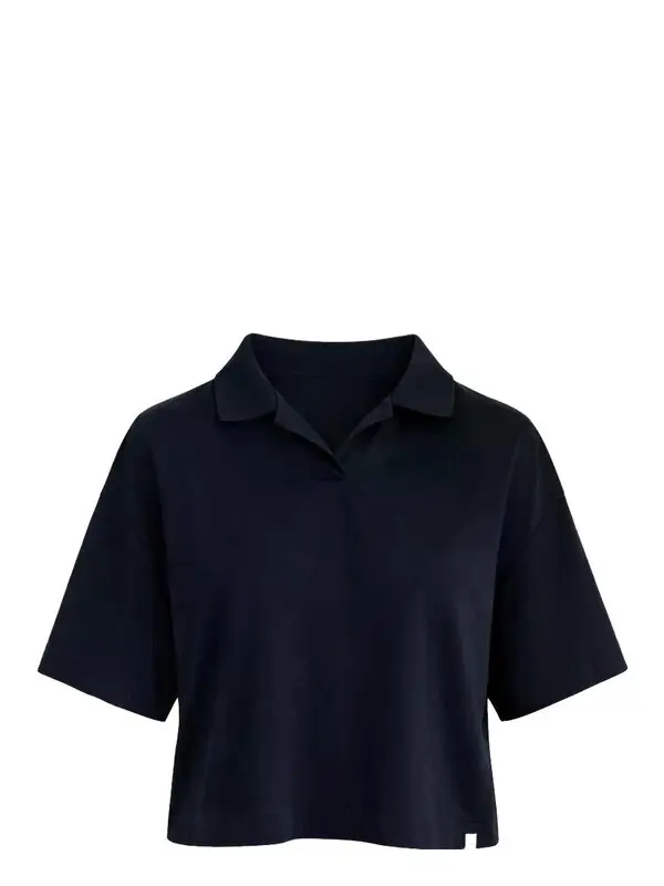 WOC Cropped Collared T-shirt - Blue