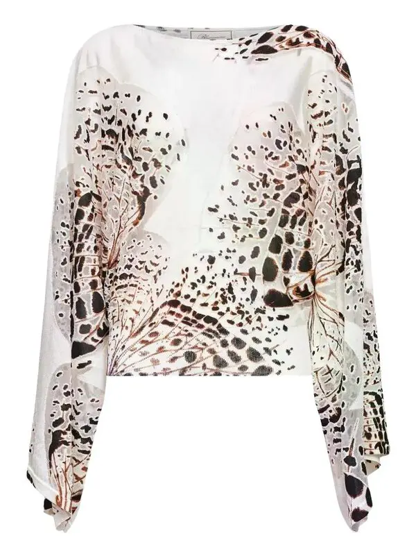 Blumarine Patterned Sweater - White