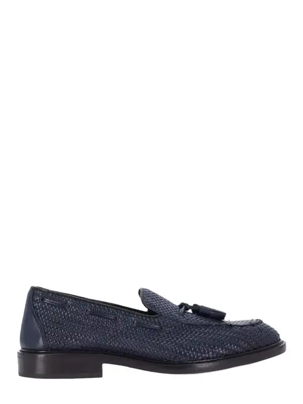 ALEXANDER HOTTO Woven Tassel Loafers - Blue