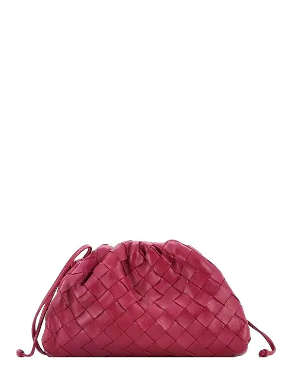 Bottega Veneta The Pouch Intrecciato Nappa Mini Crossbody Bag - Pink