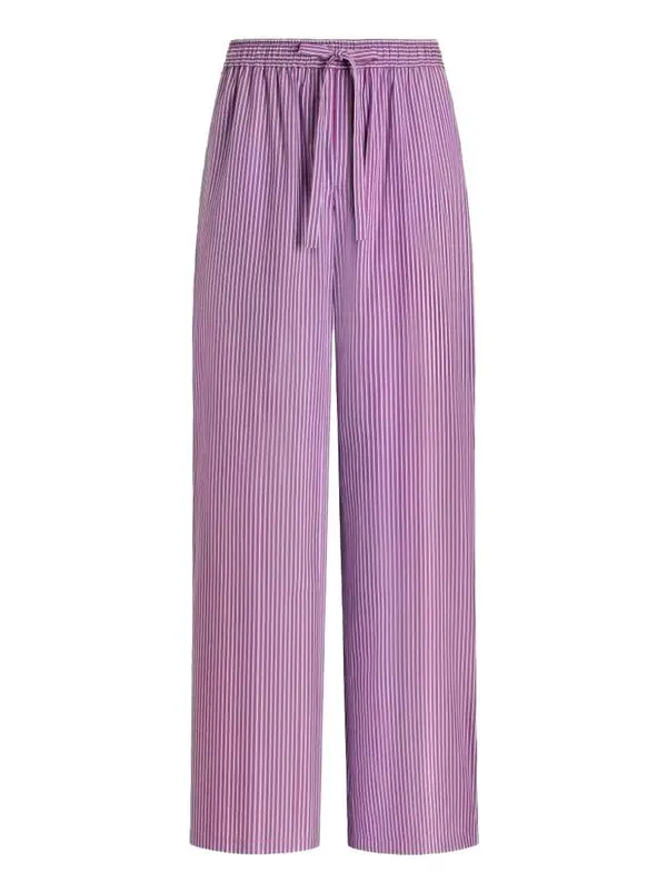 Dolce & Gabbana Striped Poplin Trousers - Purple