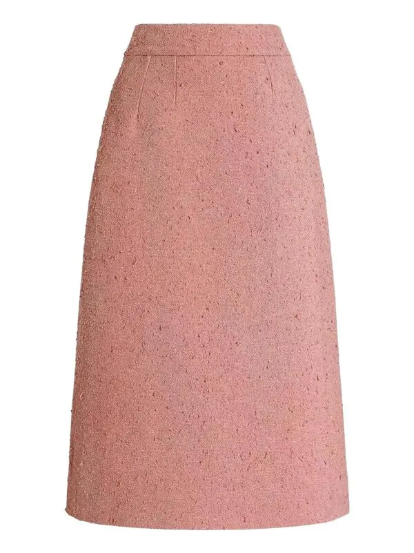 Dolce & Gabbana Bouclé-effect Midi Skirt - Pink