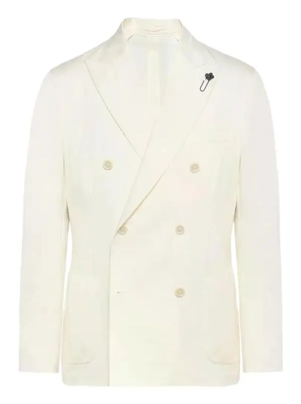 LARDINI Double-breasted Suit - Neutrals