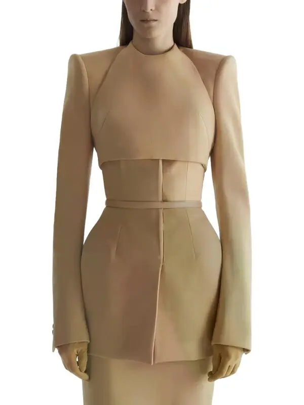 MUGLER Layered Jacket - Neutrals