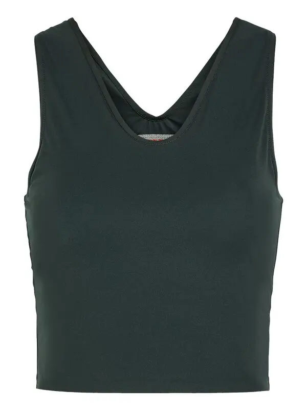 SPENCE Cosmic Form Cropped Tank Top - Black