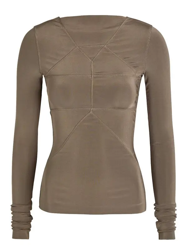 Rick Owens Stretch-jersey Top - Grey