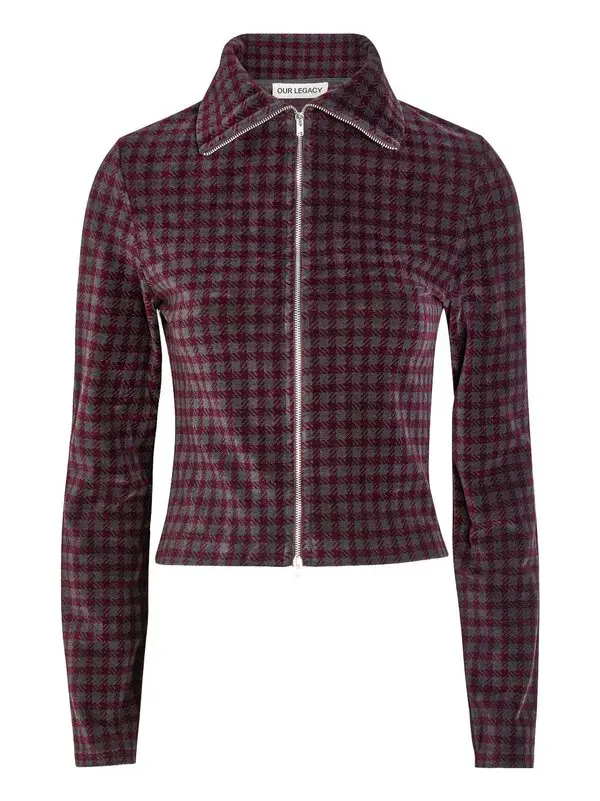 Our Legacy Slim Checked Cotton-blend Top - Black