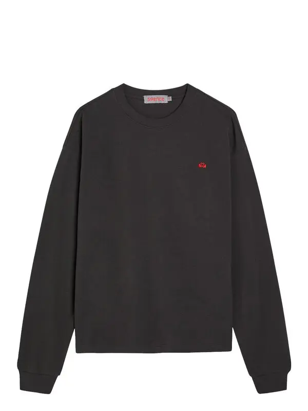 SPENCE Logo-embroidered Piqué T-shirt - Black