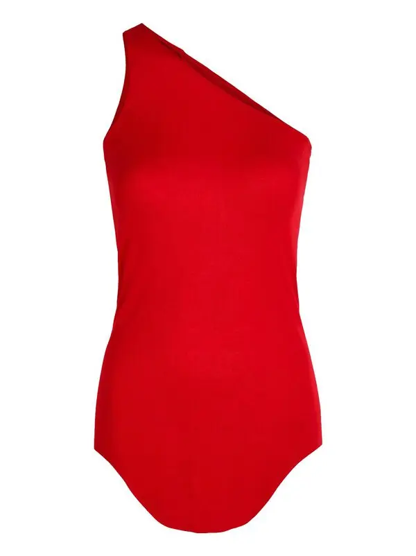 Rick Owens One-shoulder Tank - Red