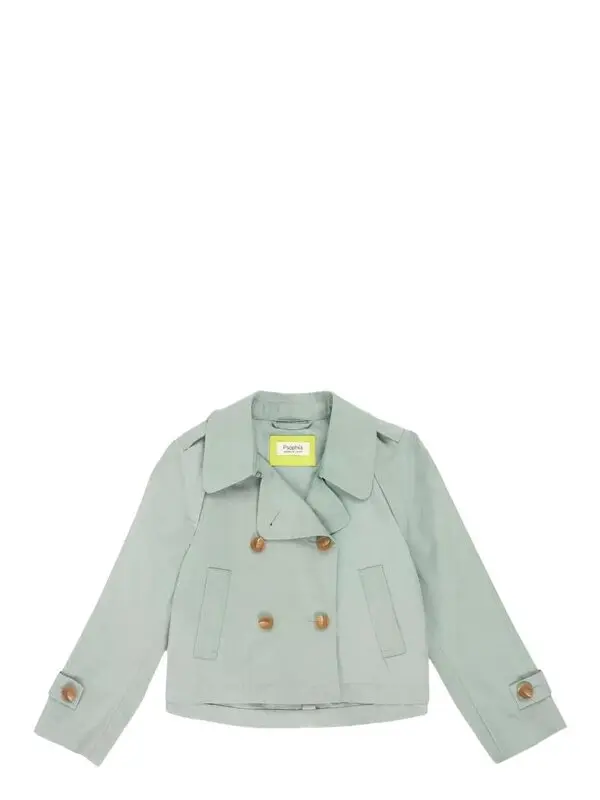 PSOPHIA Double-breasted Cropped Jacket - Blue