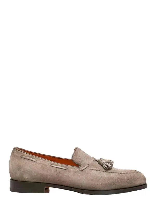Santoni Tassel-detail Leather Loafers - Grey