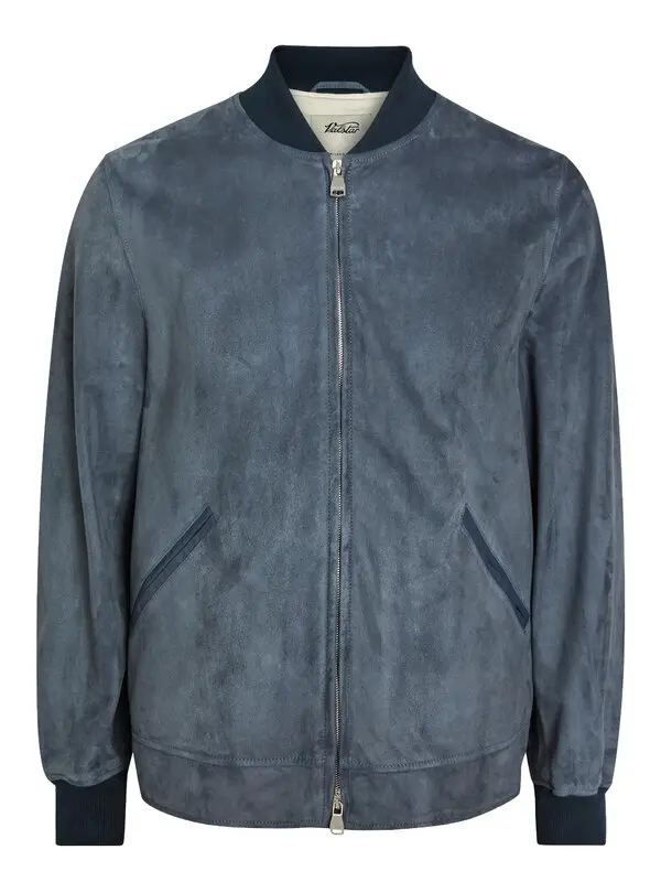 VALSTAR Suede Bomber Jacket - Blue