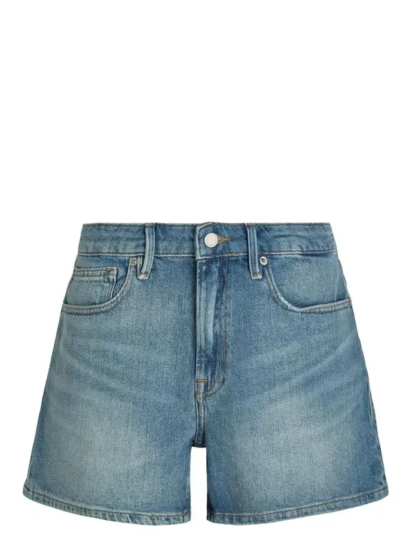 Good American Stretch-denim Shorts - Blue