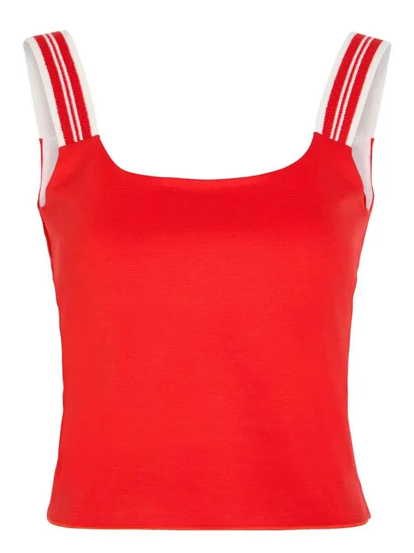 SPENCE Court Piqué Ponte Top - Red