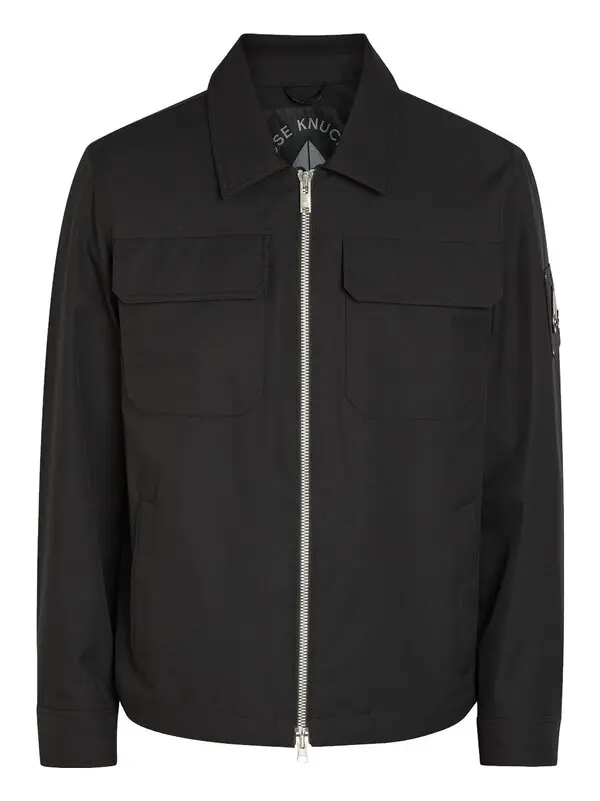 Moose Knuckles Jacques Logo Woven Jacket - Black