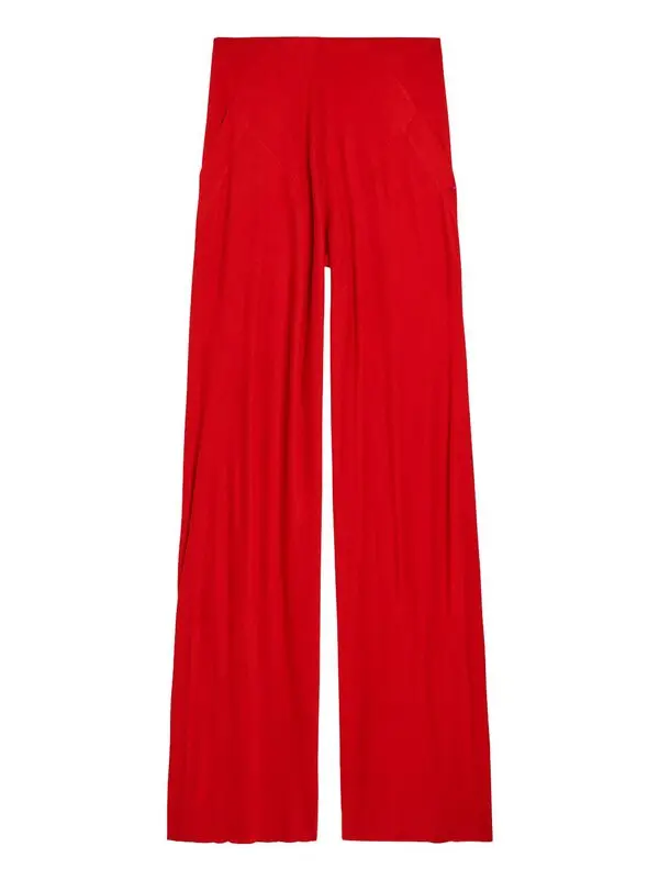 Rick Owens Bias Fine-knit Trousers - Red