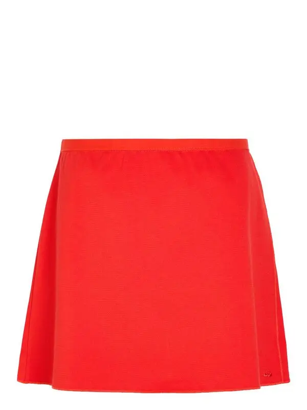 SPENCE Piqué Ponte Mini Tennis Skirt - Red