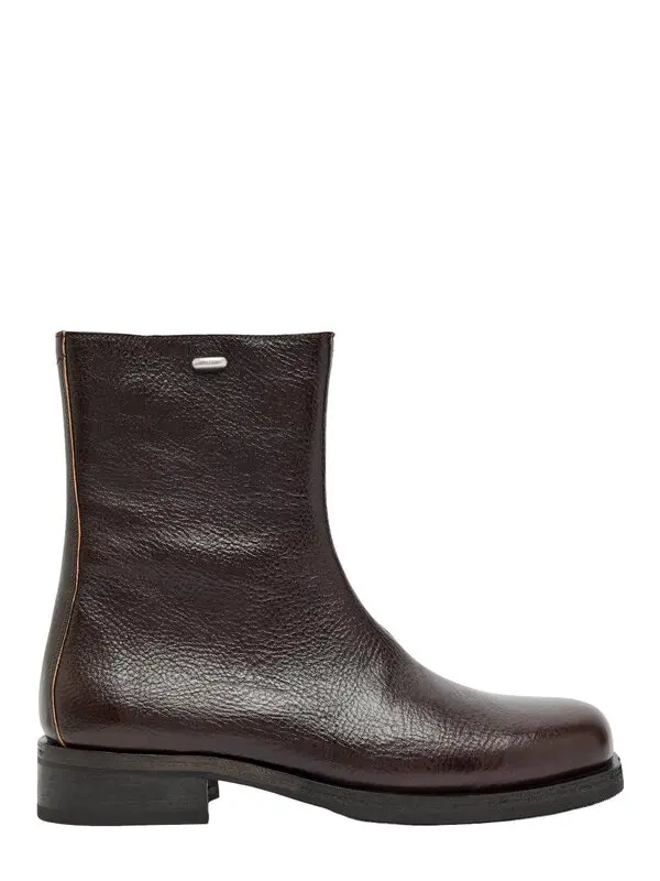 Our Legacy Camion Grained Leather Ankle Boots - Brown