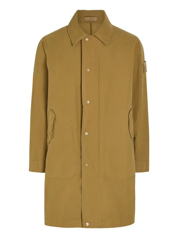 Stone Island Ghost Brushed Poplin Coat - Beige