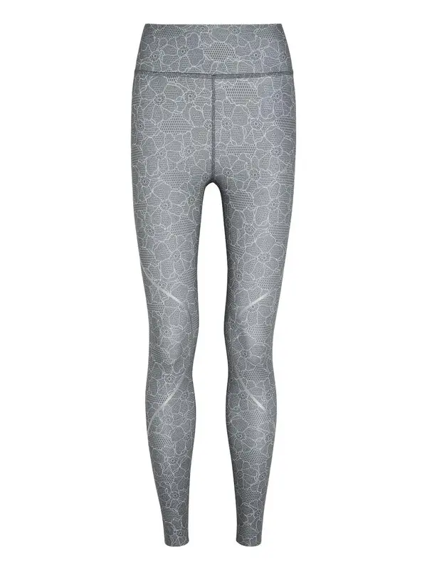 Stella McCartney Adidas X Printed Stretch-jersey Leggings - Grey