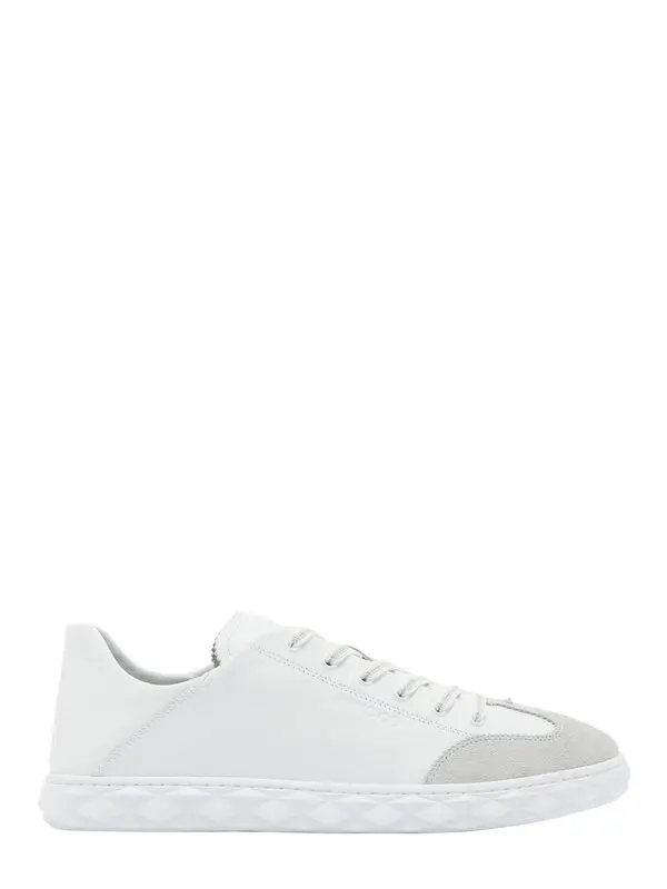 JIMMY CHOO Diamond Flex Leather Sneakers - White