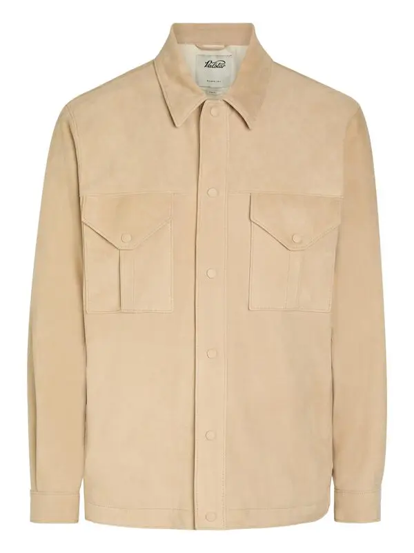 VALSTAR Blackley Suede Overshirt - Peach