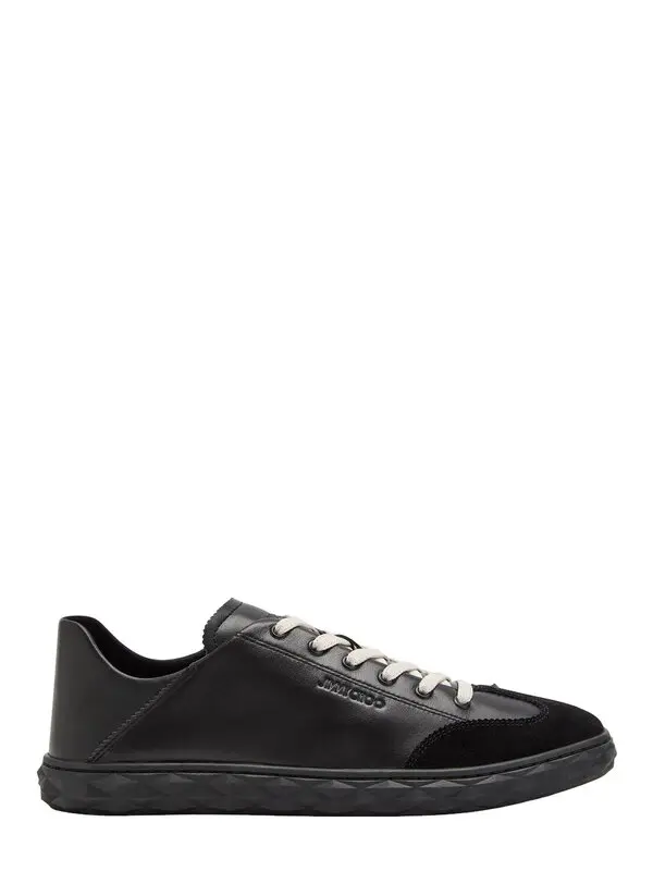 JIMMY CHOO Diamond Flex Leather Sneakers - Black