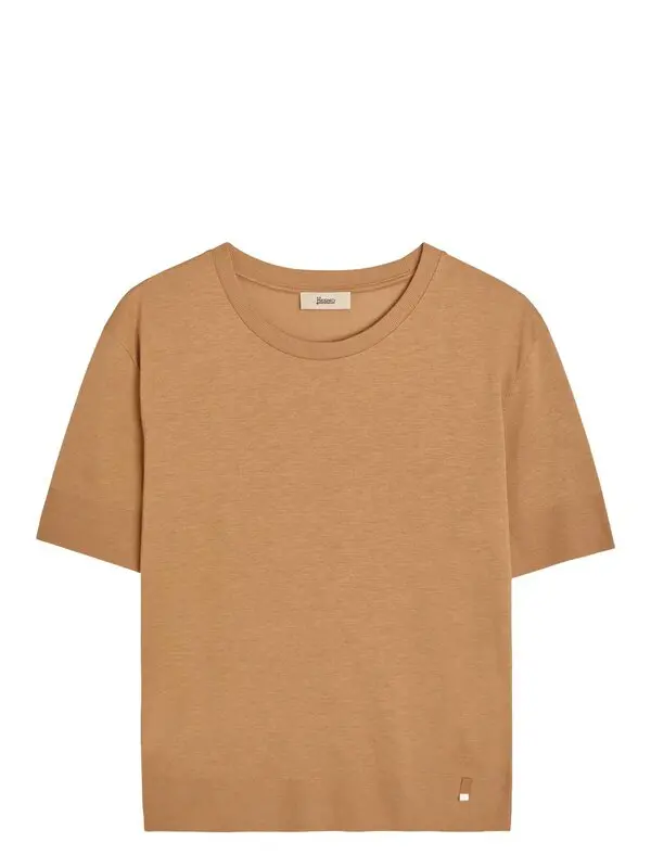 Herno Fine-knit T-shirt - Camel