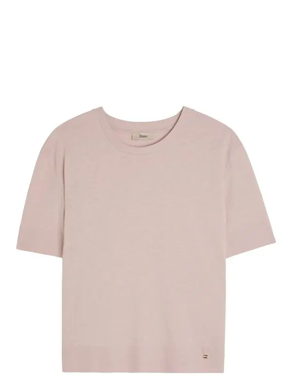 Herno Fine-knit T-shirt - Light Pink