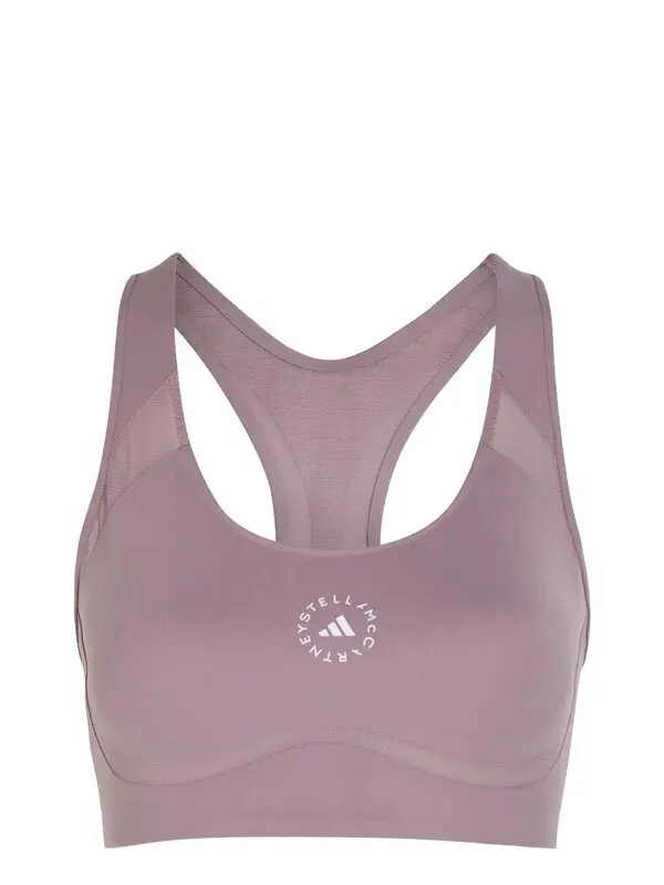Stella McCartney Adidas X Power Impact Stretch-jersey Training Bra - Purple