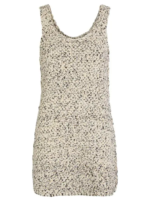 LIBEROWE Woven Cotton-blend Mini Dress - Beige