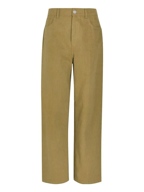 RÓHE Baggy Wide-leg Jeans - Khaki