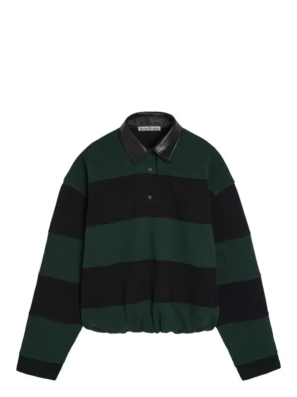 Acne Studios Striped Cotton Rugby Top - Green