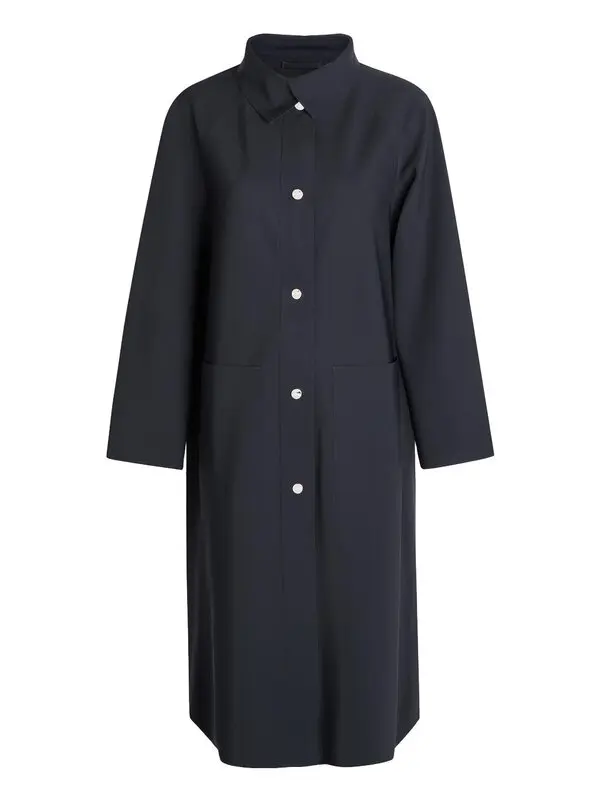 Herno High-neck Stretch-polyamide Coat - Blue