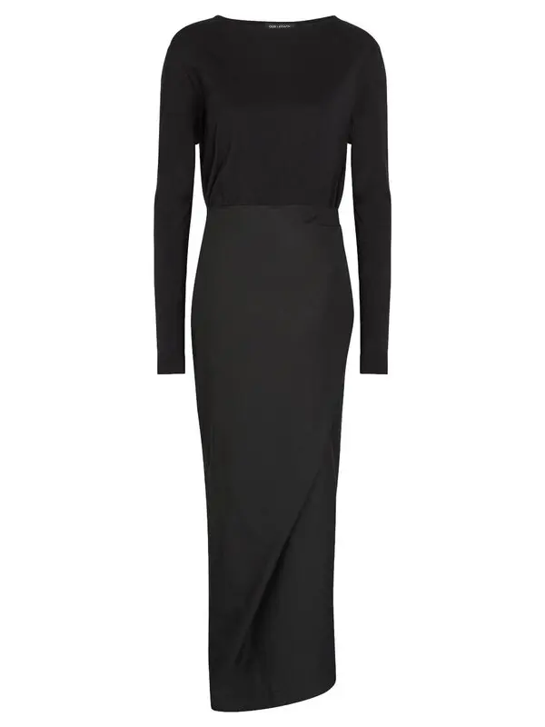 Our Legacy Twisted Wrap-tie Cotton Dress - Black