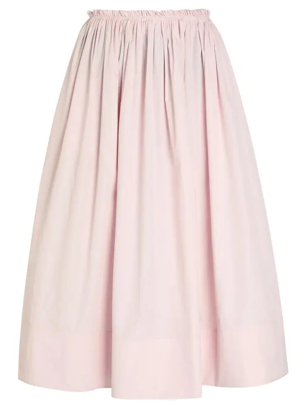 Gabriela Hearst Shiva Cotton-poplin Midi Skirt - Light Pink