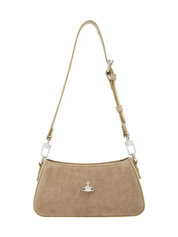 VIVIENNE WESTWOOD Tasha Suede Shoulder Bag - Brown